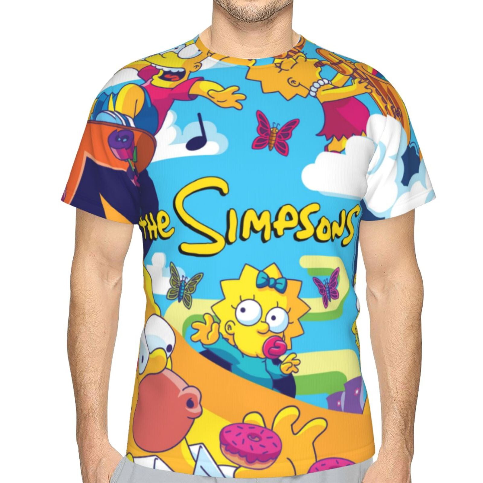 Men Women Simpsons Shirts Short Sleeve Cosplay Adults Anime T-Shirts ...