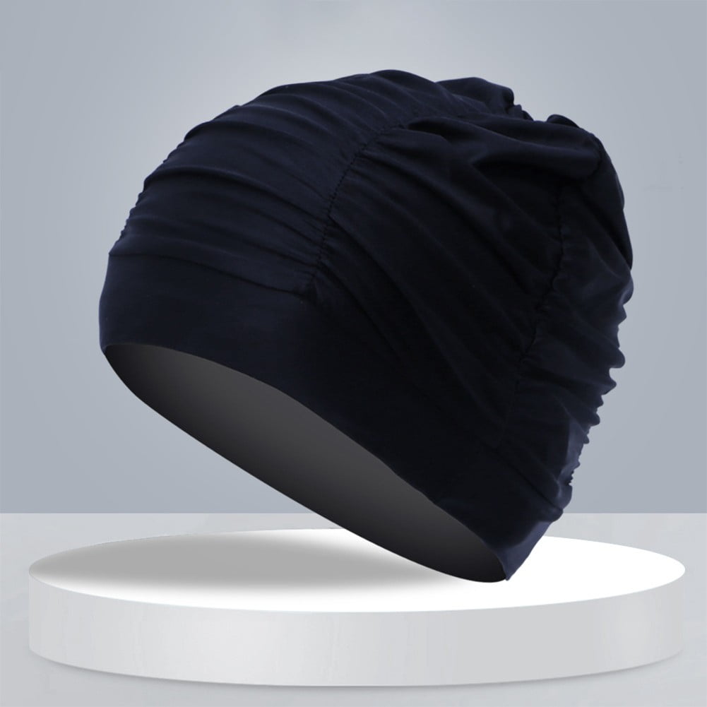 Men Women Soft Drape Elastic Swimming Cap Hat for Long Hair Dreadlocks ...