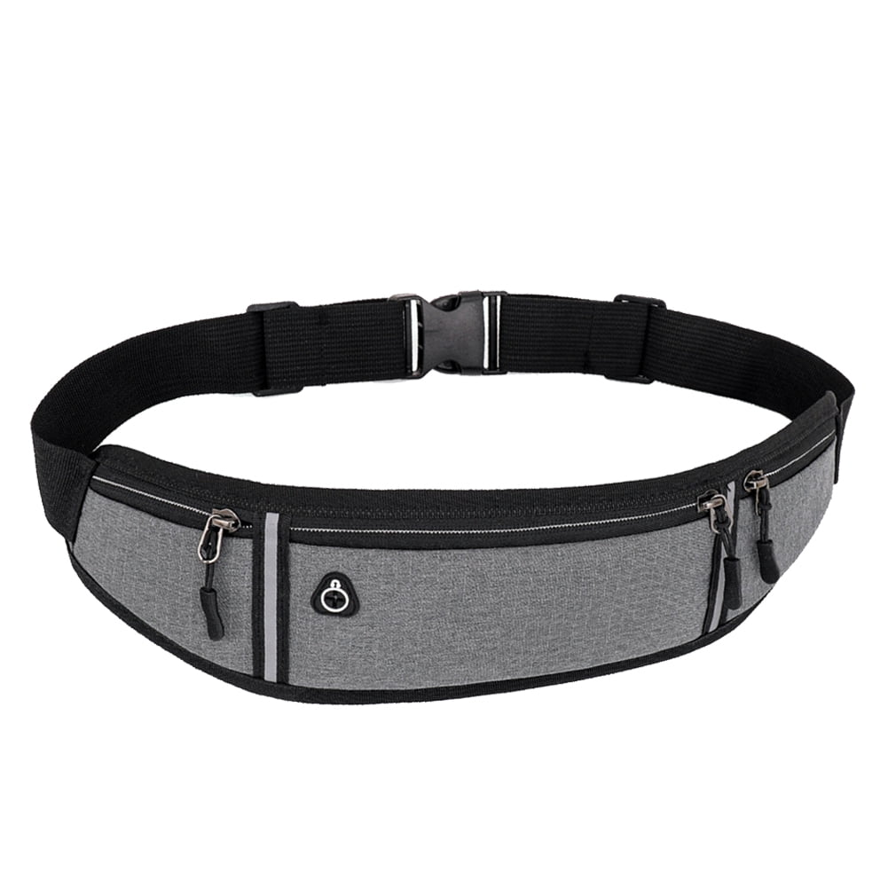 Men Women Sports Mini Waist Bag Invisible Cell Phone Fanny Pack (Gray ...