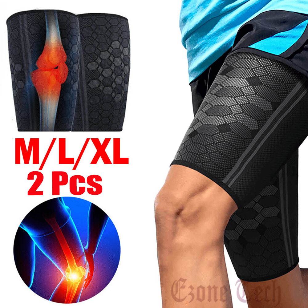 Men Women Thigh Compression Sleeves Quad and Hamstring Support Upper ...