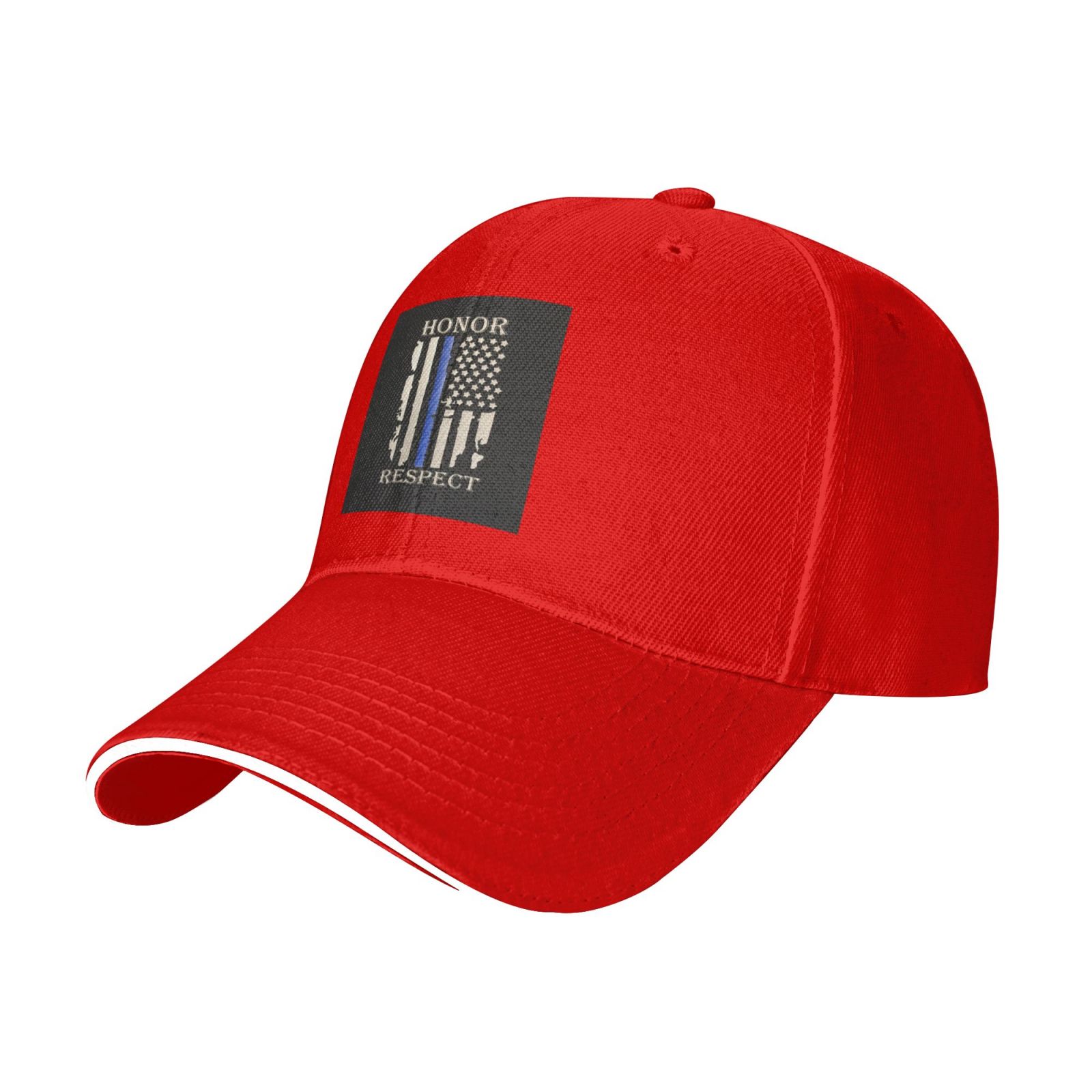 Men Women Thin Blue Line Flag Honor Respect Police Baseball Cap ...