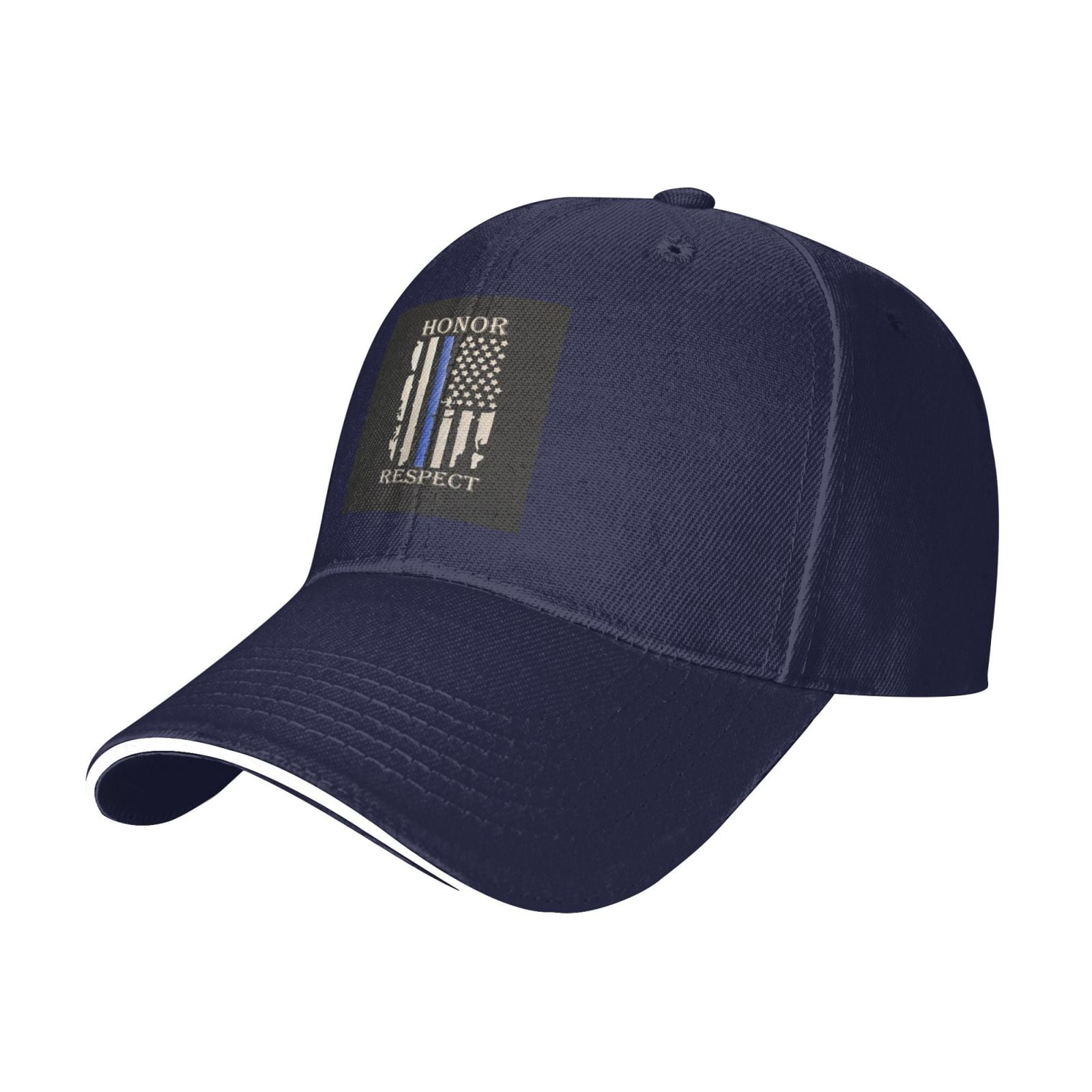 Men Women Thin Blue Line Flag Honor Respect Police Baseball Cap ...