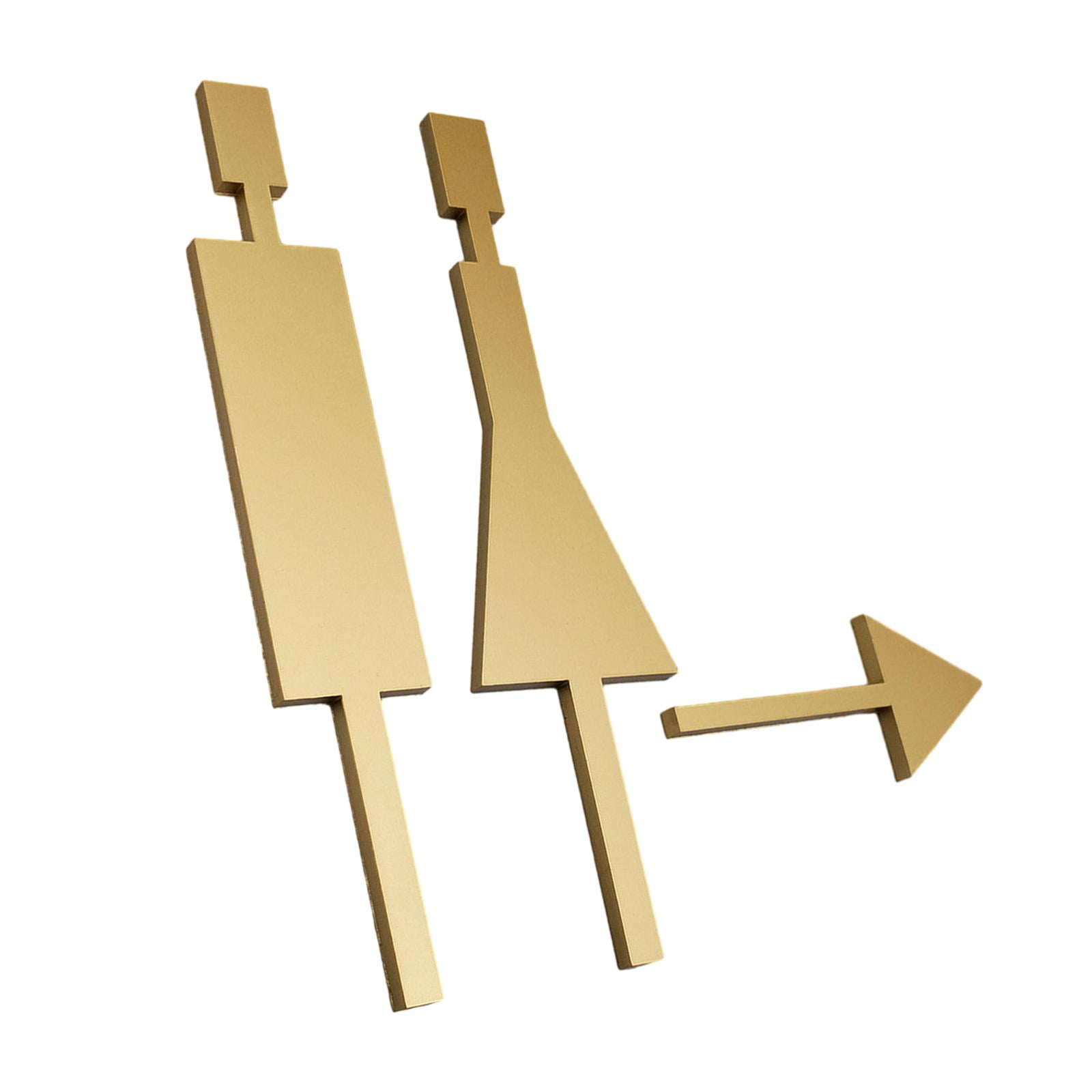 Men Women Toilet Sign Restroom Signage Reminder Indicator Pictogram 3D ...