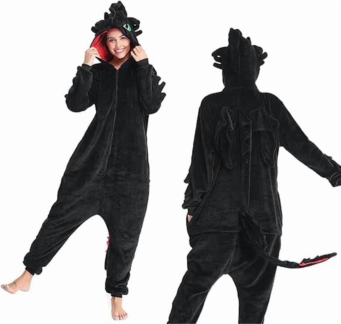 Men Women Toothless Pajamas Dragon Animal Shoes Onesie Cosplay Costume ...