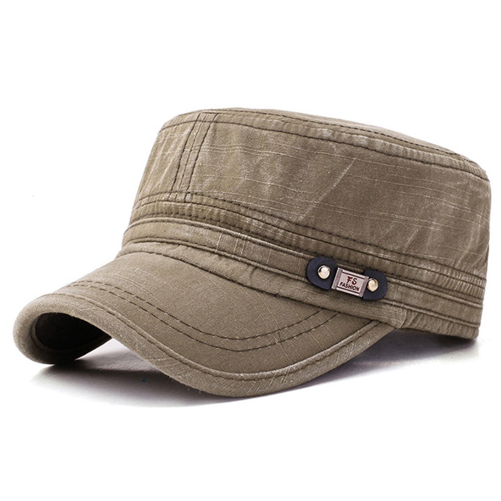 Men Women Unisex Newsboy Cadet Army Cap Solid Color Sunshade Vintage ...