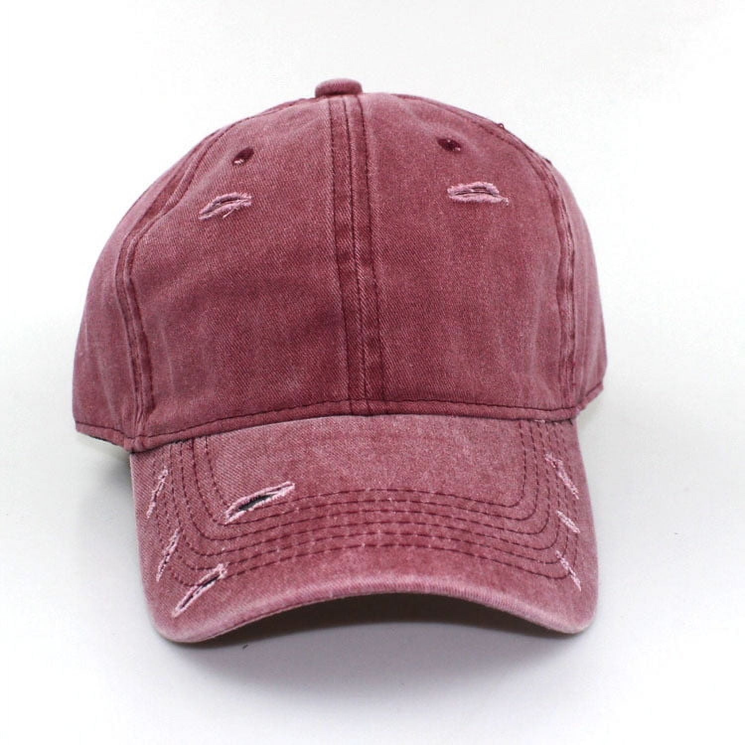 Men Women Vintage Washed Distressed 100% Cotton Baseball Cap Adjustable ...