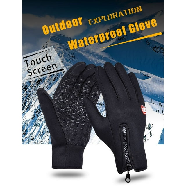 Men Women Winter Warm Windproof Waterproof Thermal Gloves Touch Screen ...