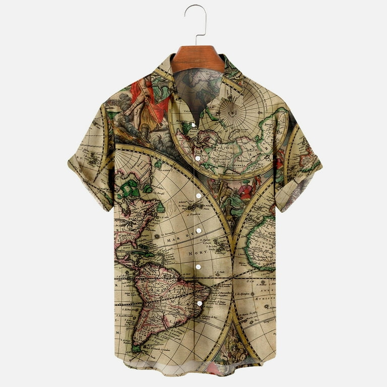 World Map Shirt Mens