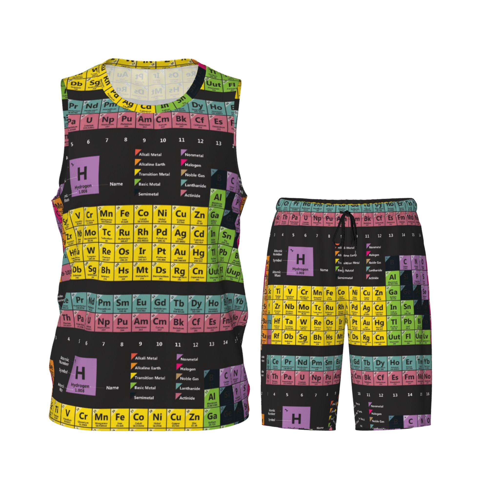 Men/Youth Periodic Table Of The Elements Chemistry Basketball Sports ...