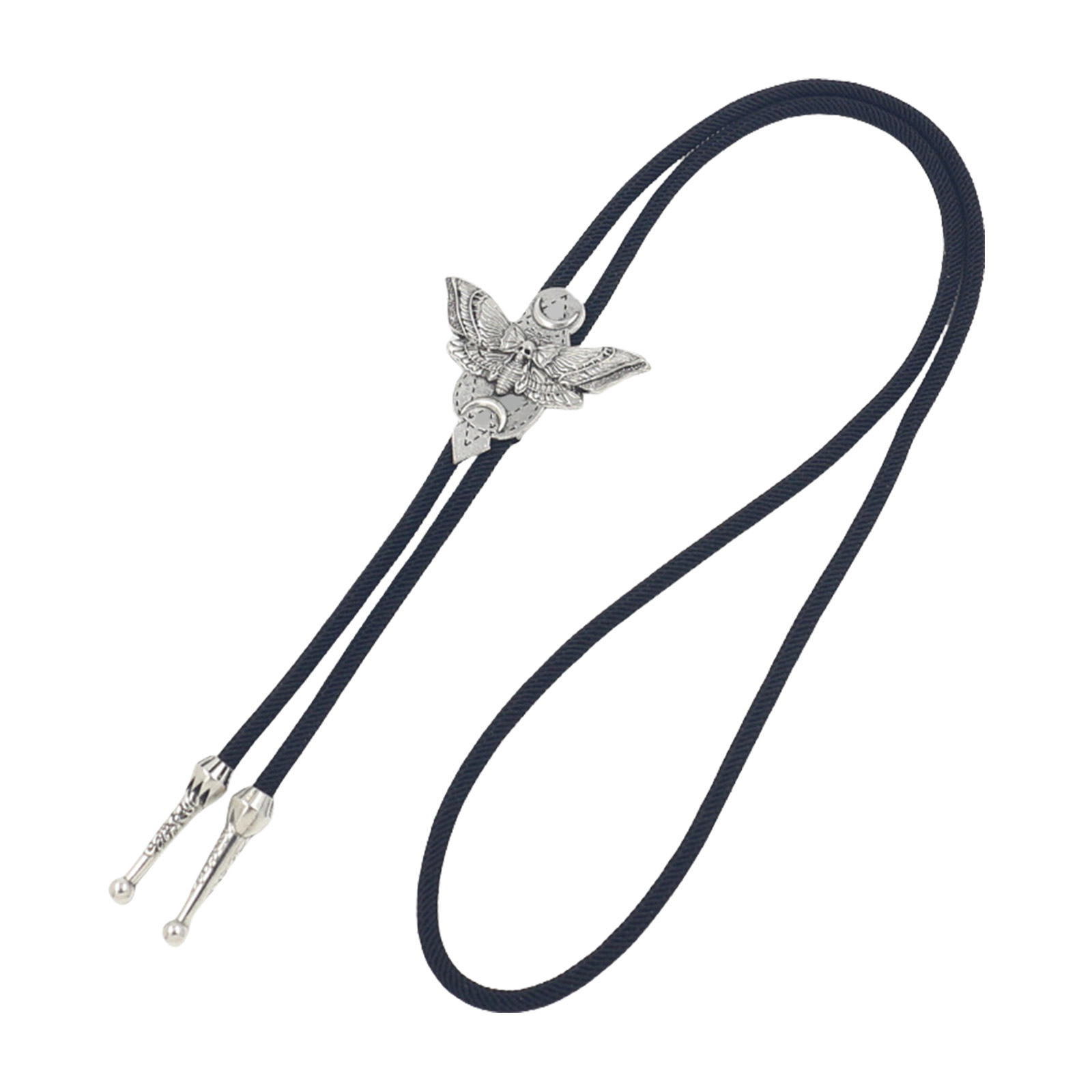 Men and Women Bolotie Vintage Western Accessory Metal Death Skull Moth ...