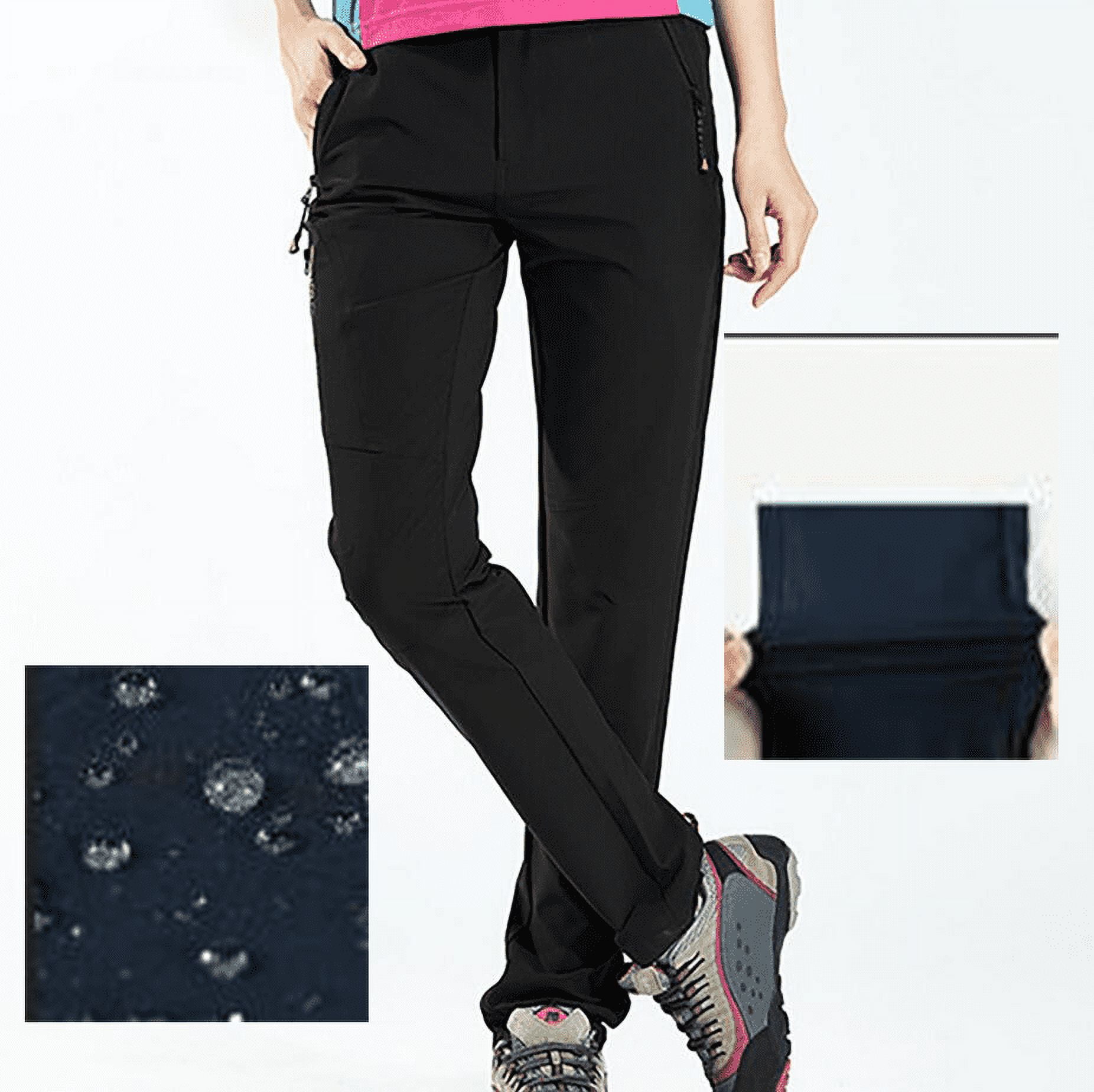 Men and Women Hiking Pants Casual Water Proof Rain Pant Elastic Waist ...