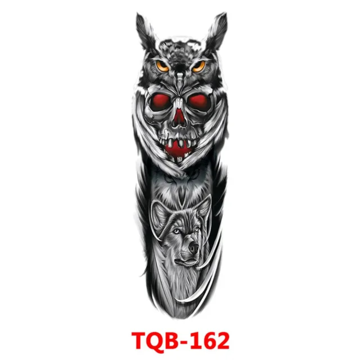 Men and Women Large Waterproof Temporary Geometric Totem Full Arm ...