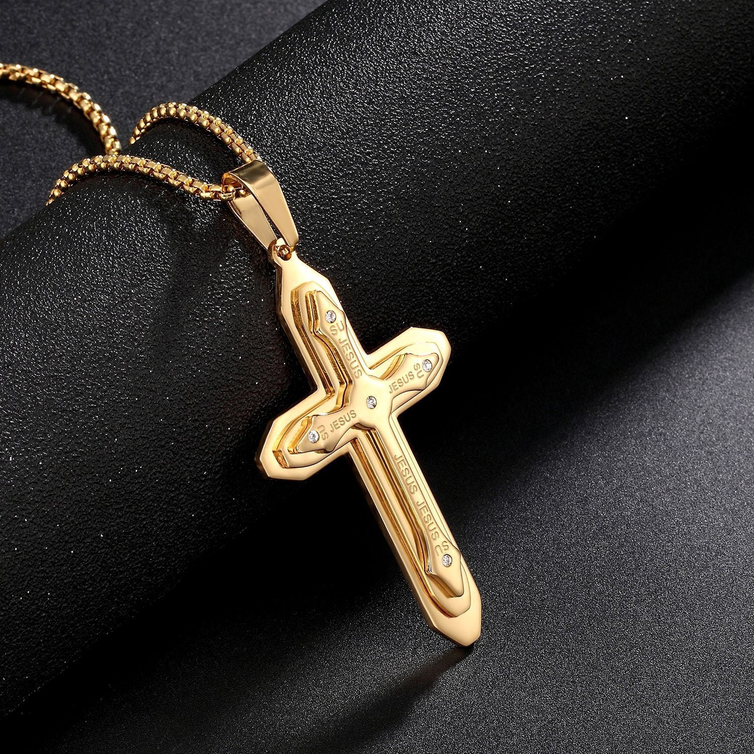 Men and Women New Retro Personality Creative Design Jesus Cross Amulet ...