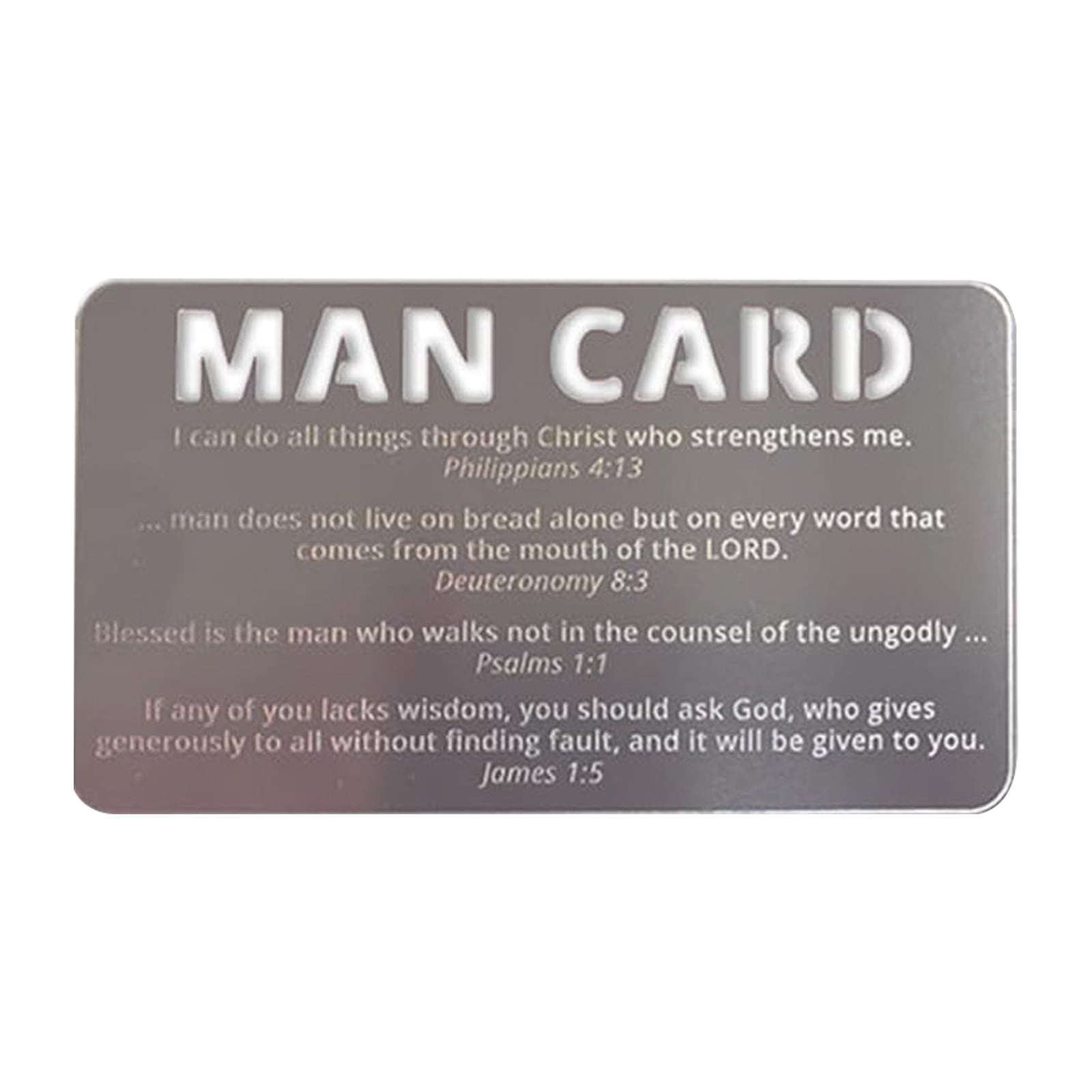 Men and Women Verse Prayer Cards Metal Wallet Card Inspirational Prayer ...