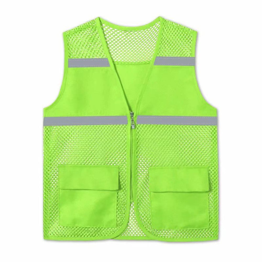 Men and Women Workwear Summer Mesh Vest Breathable Reflective Strip ...