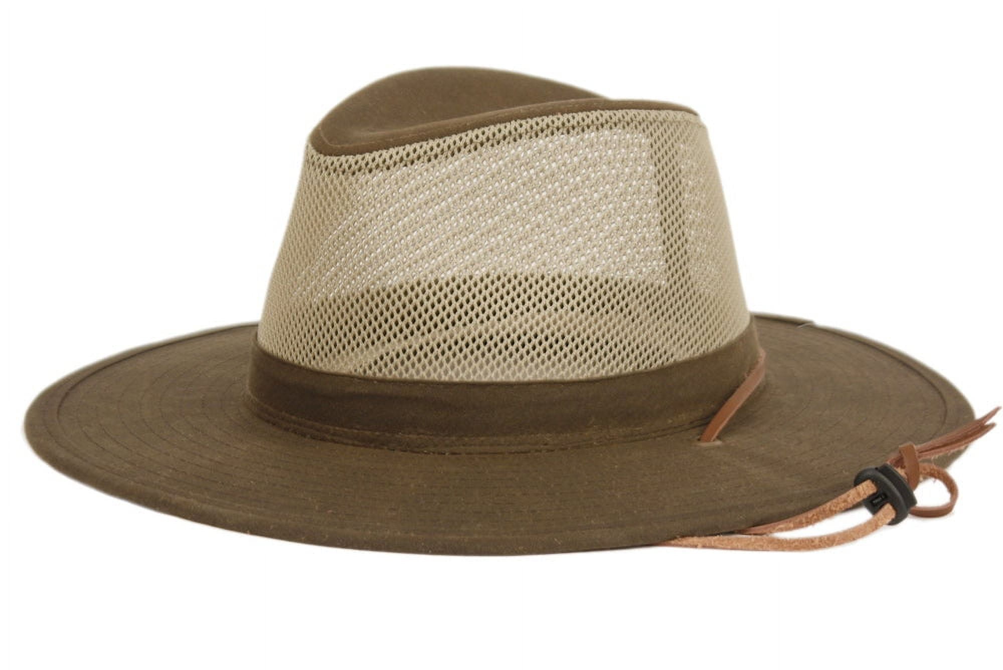 Men and Women's Outdoor Safari Hat With Mesh Crown And Adjustable Chin ...
