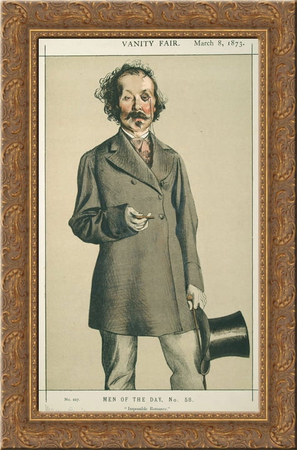 Men of the Day No.580 Caricature of Mr.Thomas Mayne Reid 24x16 Gold ...