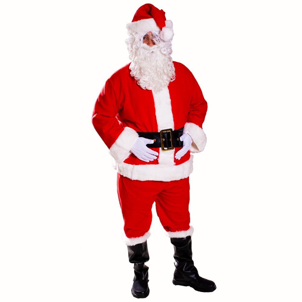 Men's 10-Piece Complete Santa Suit - Walmart.com