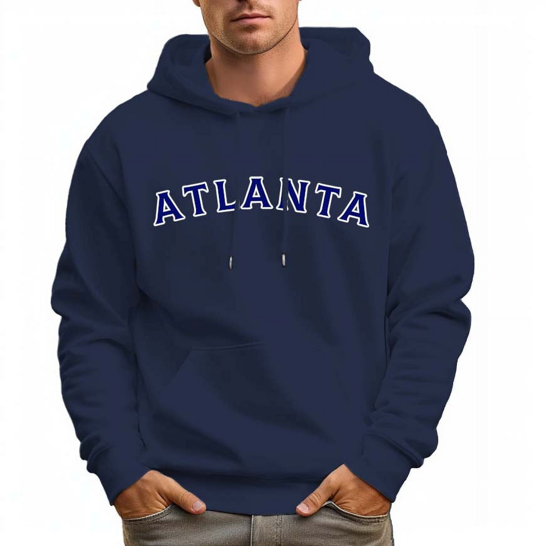 Men's 100% Cotton ATLANTA Hoodie 330g Thick Pocket Hood - Walmart.com