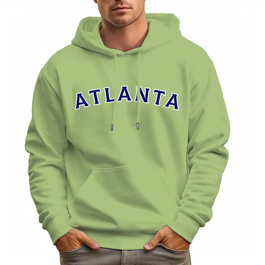 Men's 100% Cotton ATLANTA Hoodie 330g Thick Pocket Hood - Walmart.com