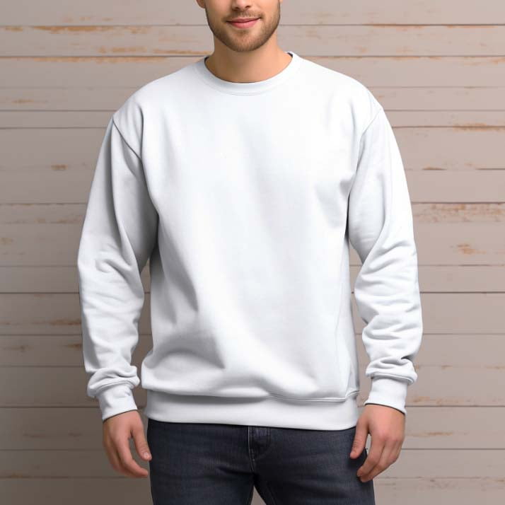 AIGC-DTG Men's 100% Cotton Crew Neck Sweatshirt, Loose Fit, Soft ...