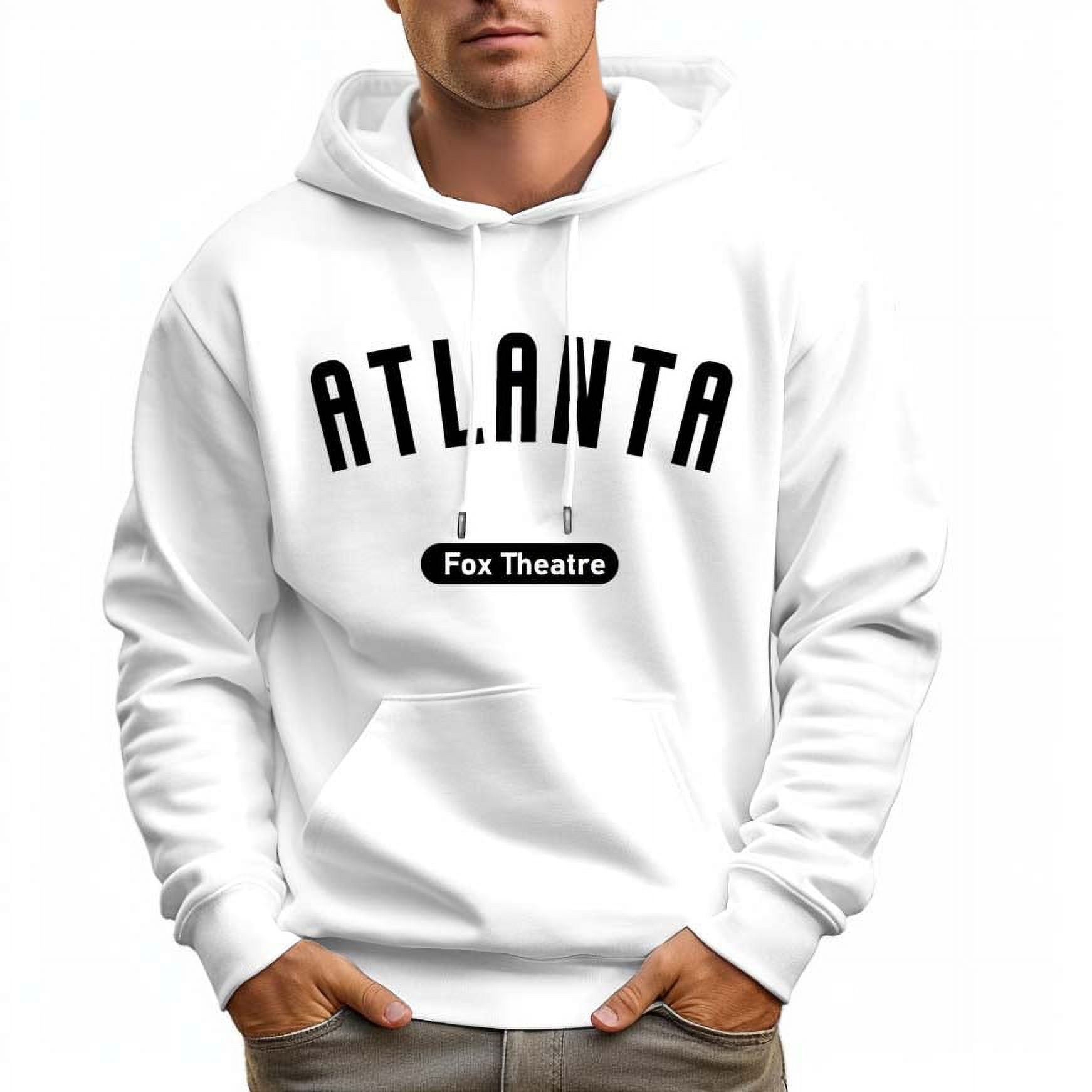 Men's 100% Cotton Flourish ATLANTA Hoodie 330g Thick Pocket Hood ...