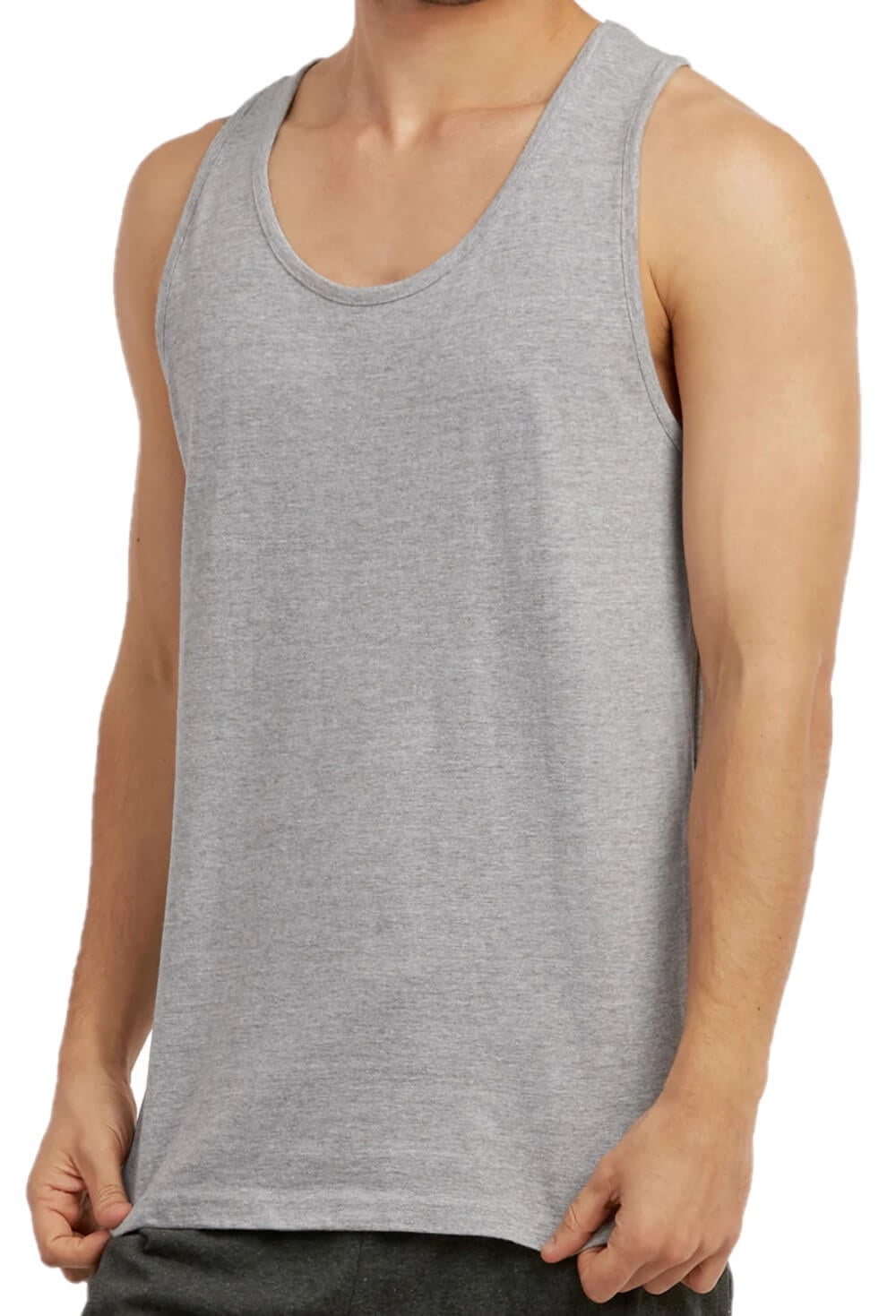Men’s 100% Cotton Heavyweight Tank Top, Heather Grey XL, 1 Pack ...