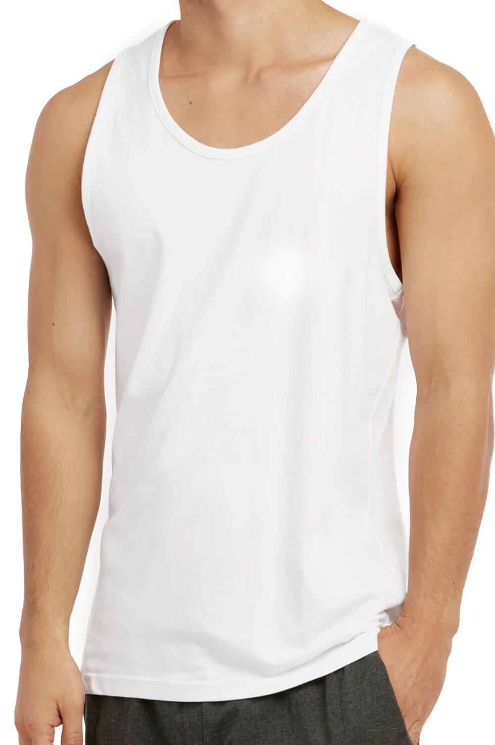 Men’s 100% Cotton Heavyweight Tank Top, White L, 1 Pack - Walmart.com