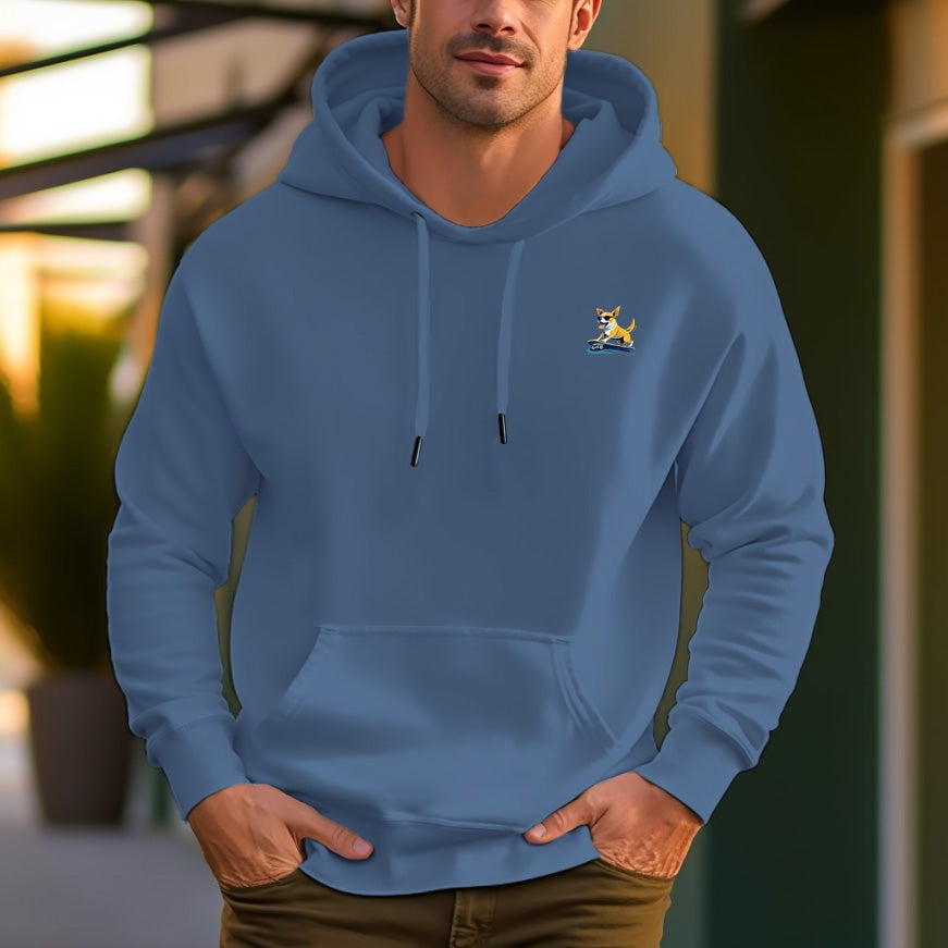 Men's 100% Cotton Pet Dog Pattern Hoodie 450g Thick Pocket Hood ...