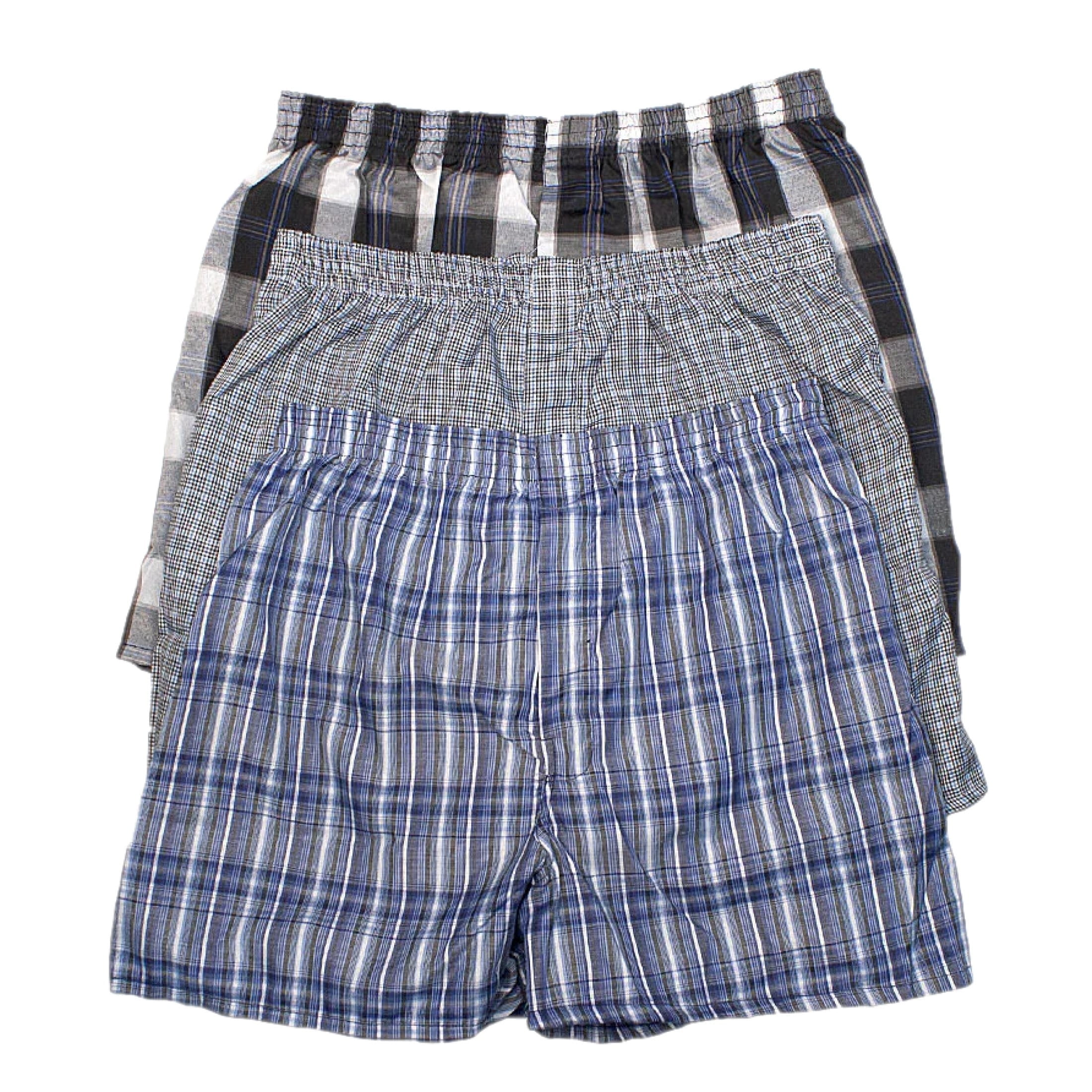 Couver Men’s Soft Polyester Boxer Shorts Underpants, Neutral, Blue Set ...