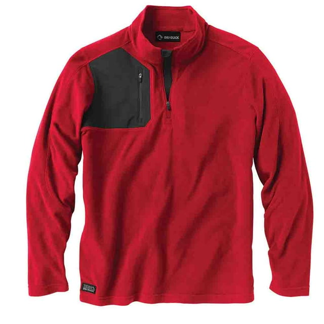 Men's 100% Polyester Nano Fleece TM 1/4 Zip Interval Pullover - RED ...