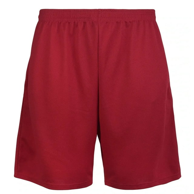 Men's 100% Polyester Performance Shorts with Pockets, Red 3XL, 1 Count ...
