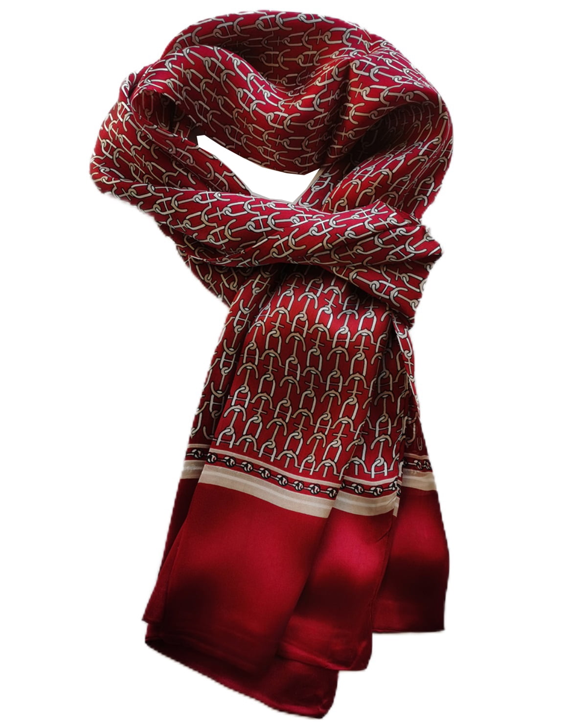 Men's 100 Silk Neck Scarf Double Layers Fashion Scarves Neckerchief ...