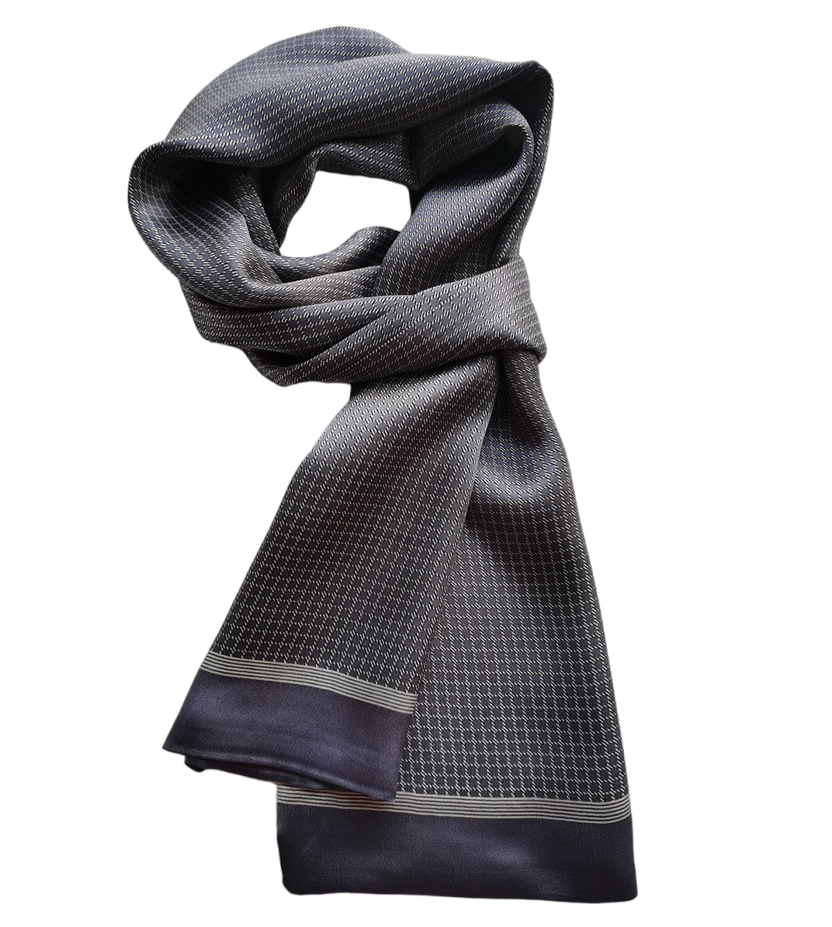 Men's 100 Silk Neck Scarf Double Layers Fashion Scarves Neckerchief ...