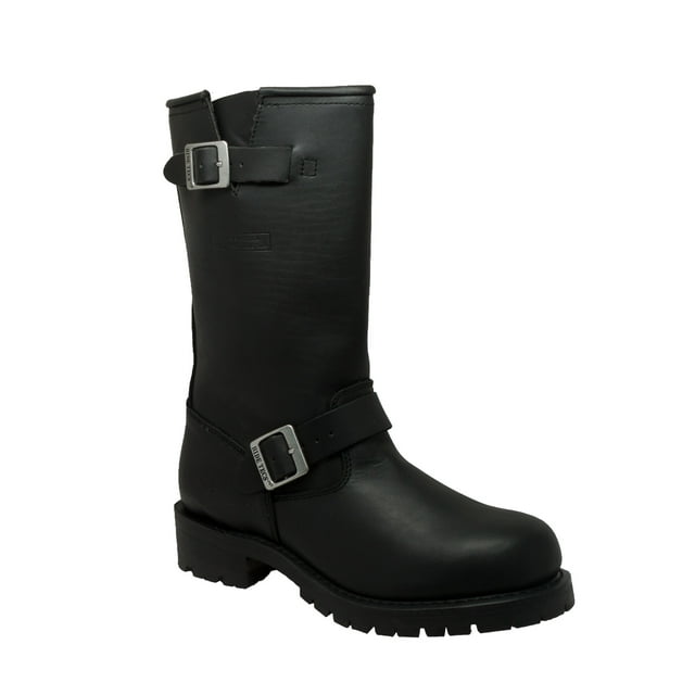 Men's 11" Engineer Boot Black - Walmart.com