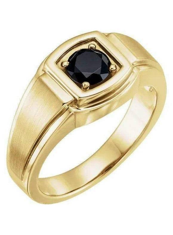 14k Mens Gold Onyx Rings