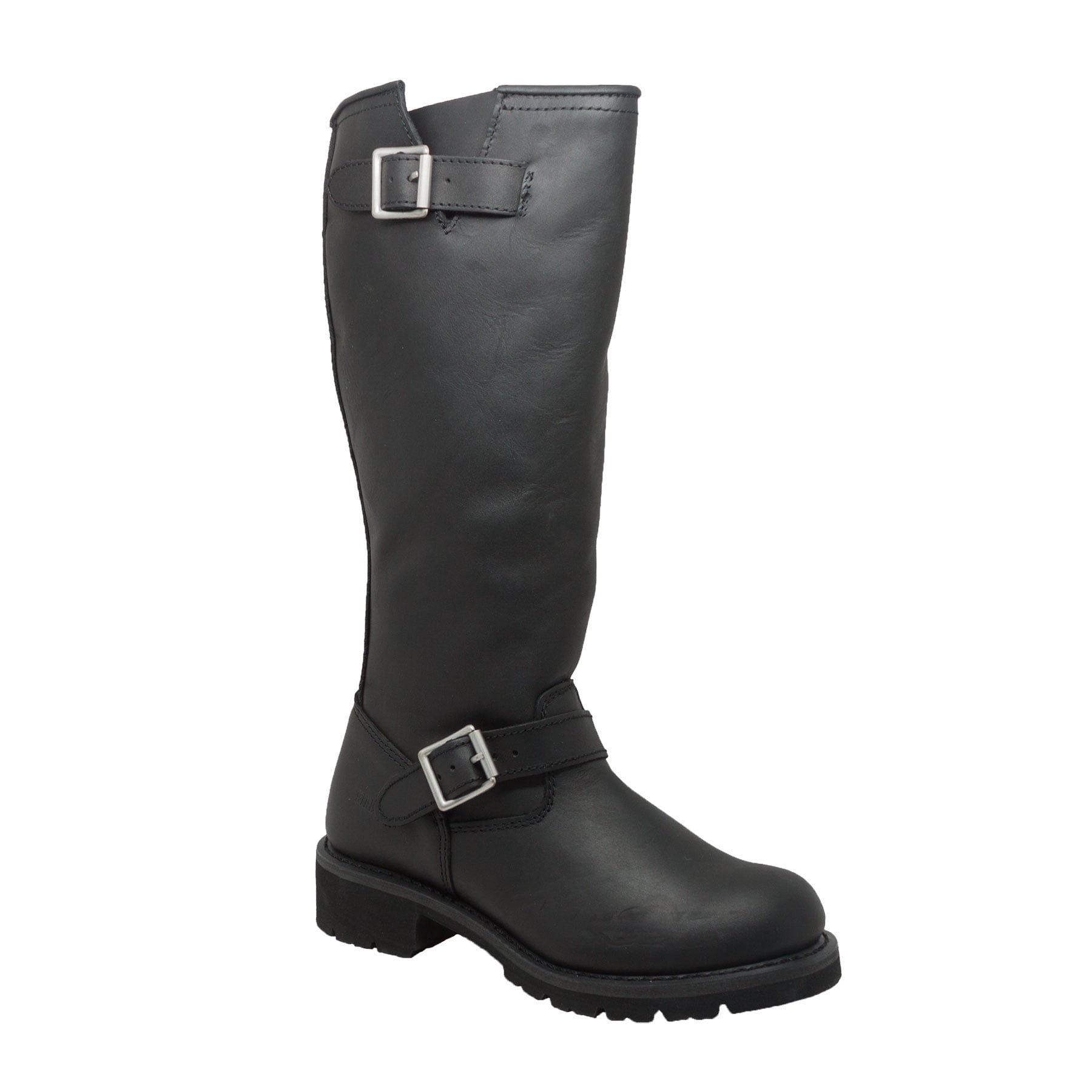 Men's 16" Engineer Biker Boot Black - Walmart.com