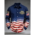 Men’s 1776-2026 USA 250th Anniversary Long Sleeve Button Up Shirt ...