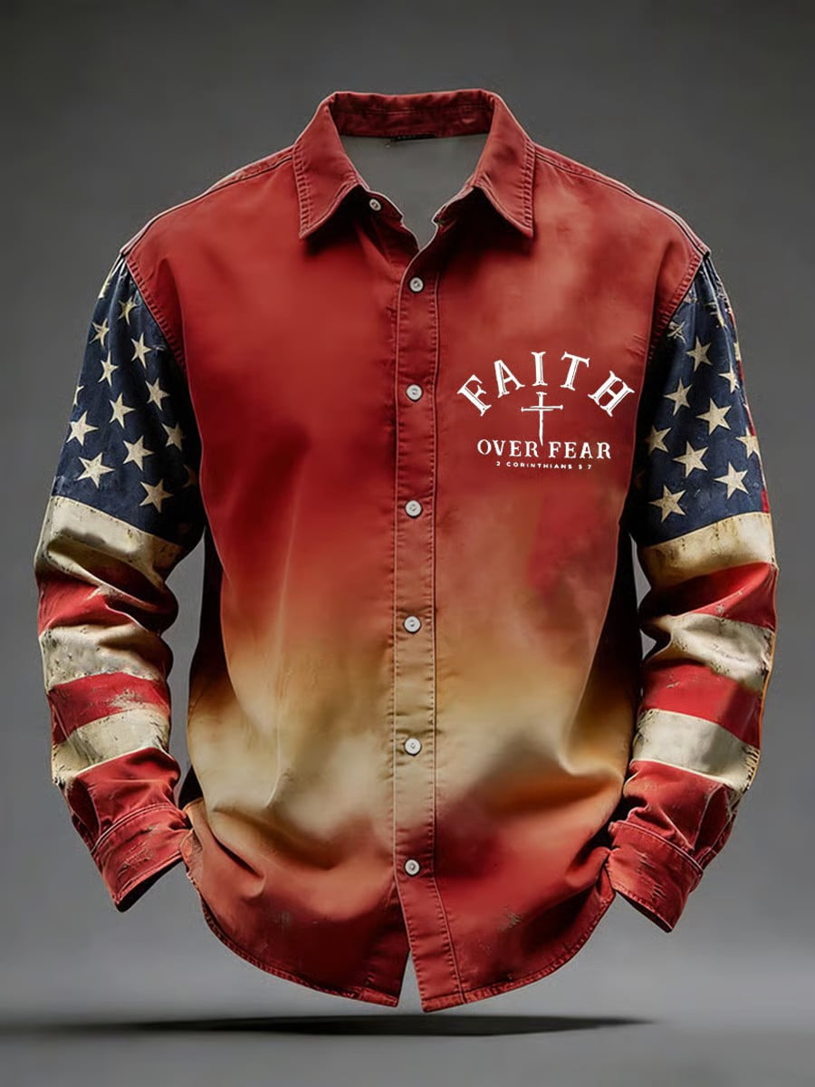 Men’s 1776-2026 USA 250th Anniversary Long Sleeve Button Up Shirt ...