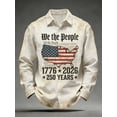 Men’s 1776-2026 USA 250th Anniversary Long Sleeve Button Up Shirt ...