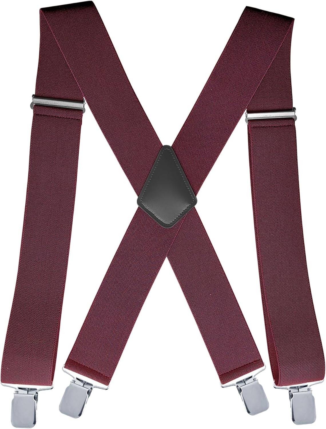 Men's 2 Inch Heavy Duty Suspenders，Adjustable X-Back with Strong Clips ...