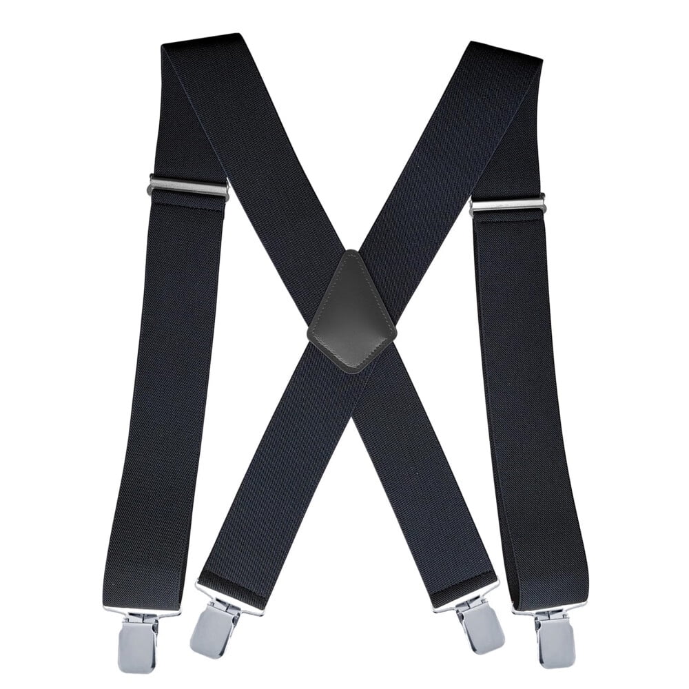 Men's 2 Inch Heavy Duty Suspenders，Adjustable X-Back with Strong Clips ...