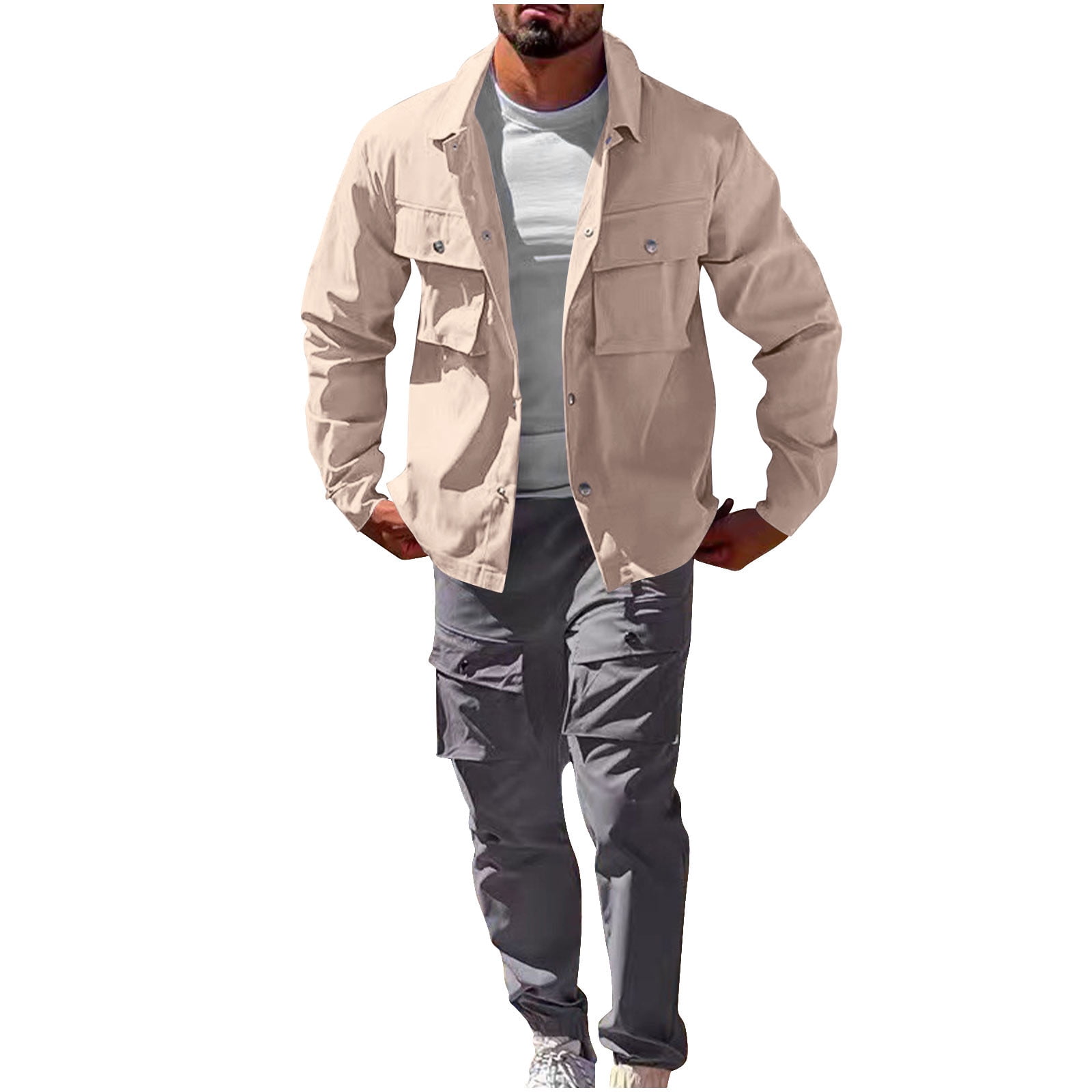 Men's 2 Piece Cargo Outfits Military Working Jackets and Tapered ...