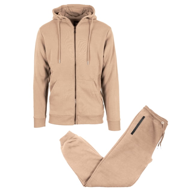 Men's 2-Piece Fleece-Lined Full Zip Hoodie & Jogger Set - Walmart.com