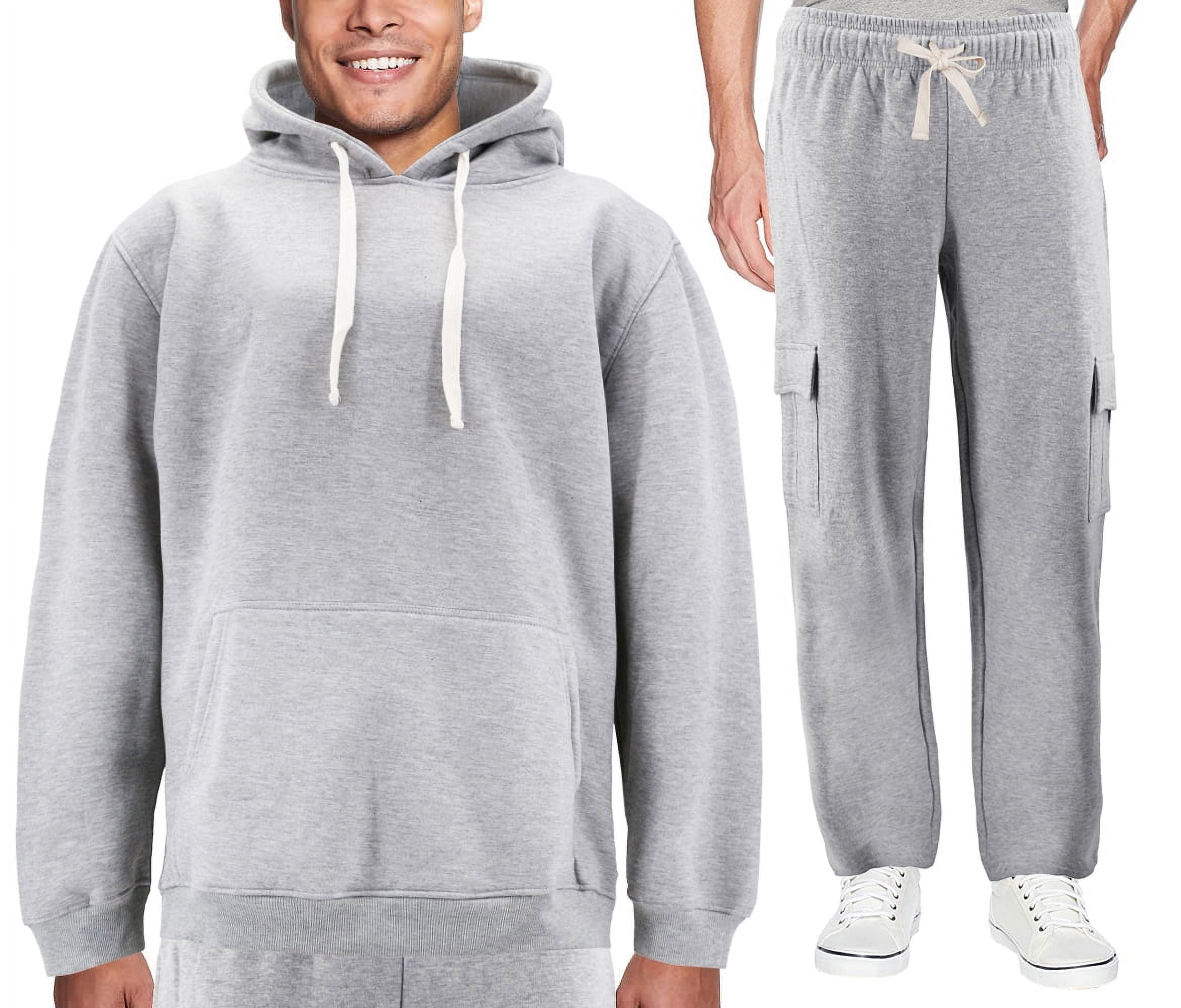 Men's 2 Piece Fleece Sports Gym Running Athletic Jogging Track Sweat ...