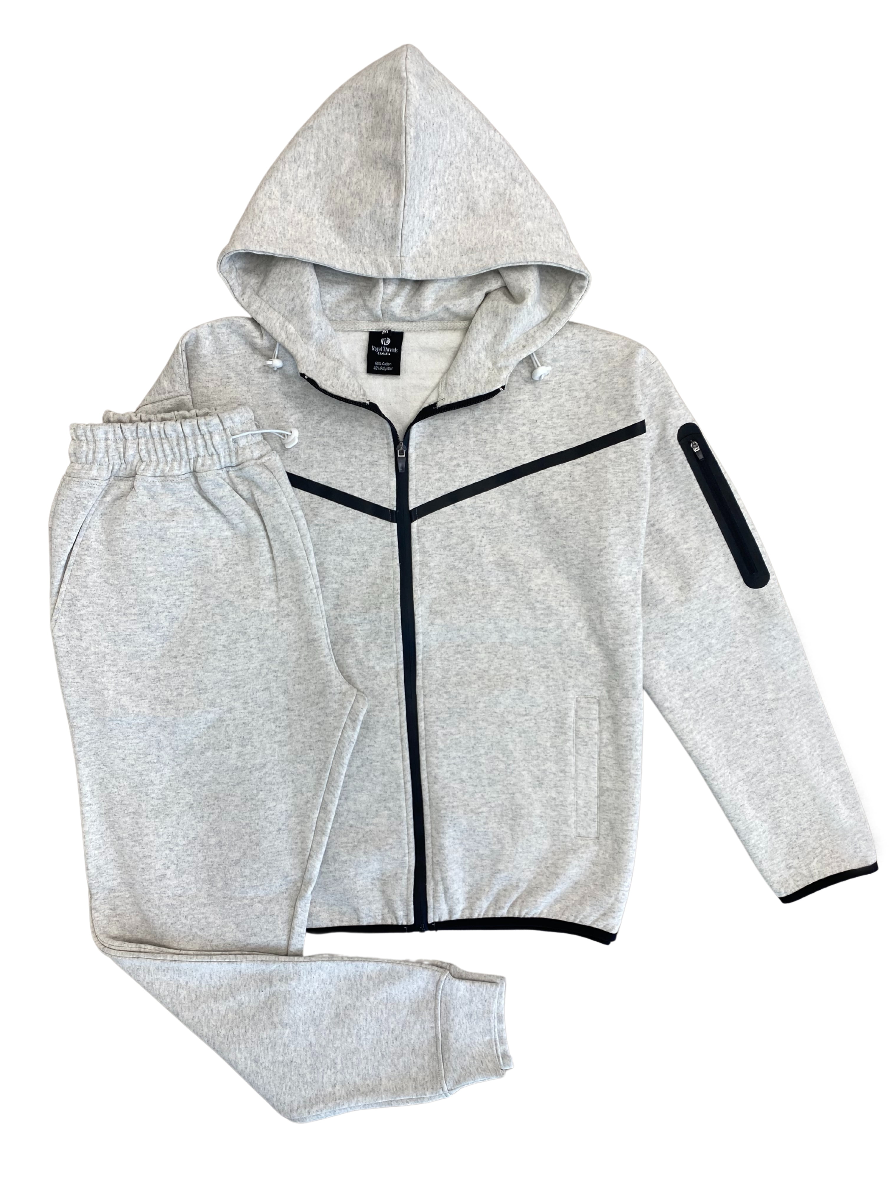 Men’s 2-Piece Fleece Sweatsuit Tech Performance Heavy Winter Sweat ...