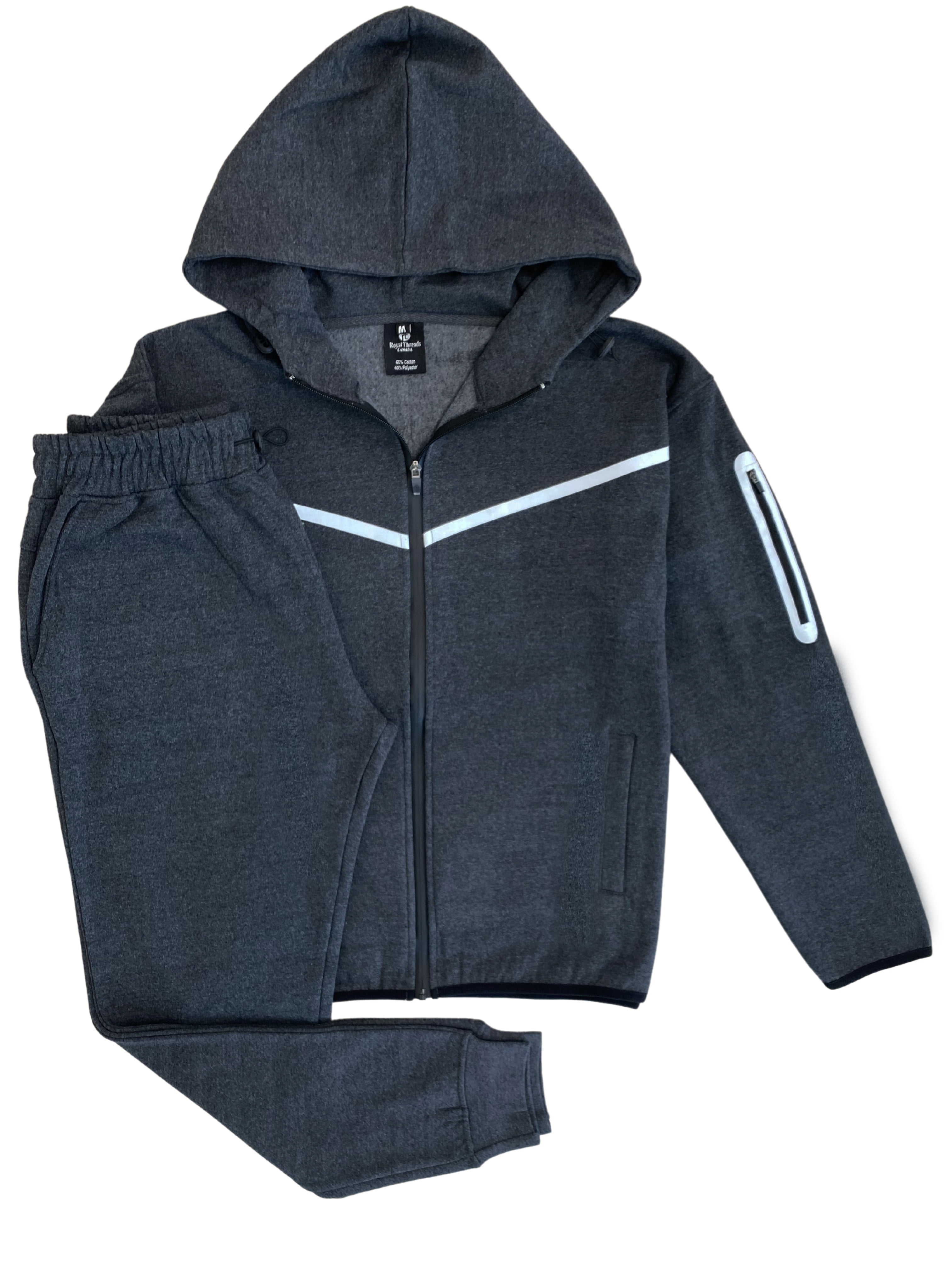 Men’s 2-Piece Fleece Sweatsuit Tech Performance Heavy Winter Sweat ...