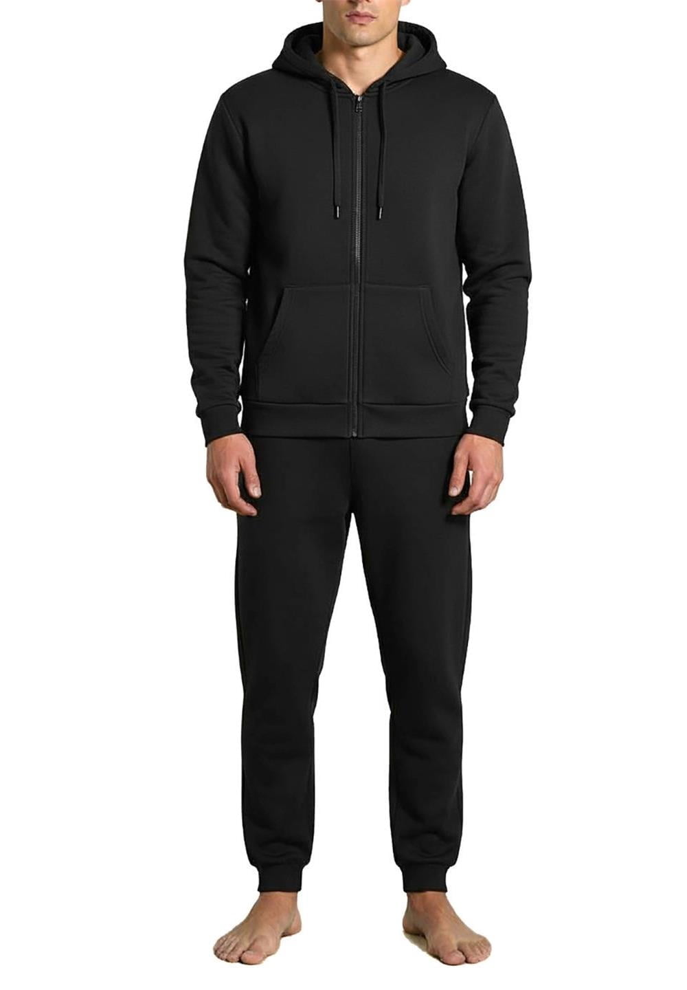 Men's 2 Piece Tracksuits Sets Fleece Lined Jogging Sweatsuits Full Zip ...
