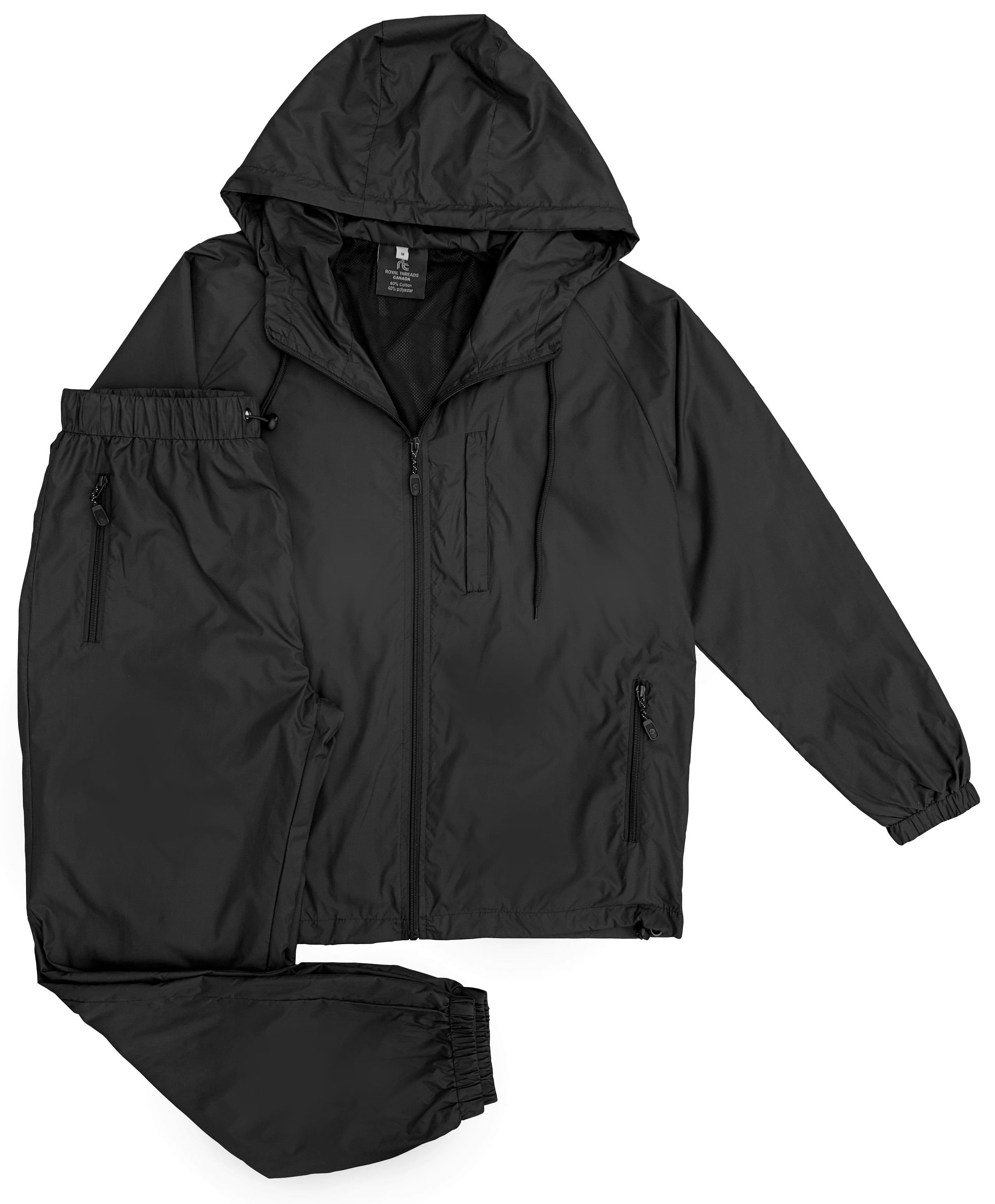 Men’s 2-Piece light weight Windbreaker Suit Jogger Sauna GYM Set with ...