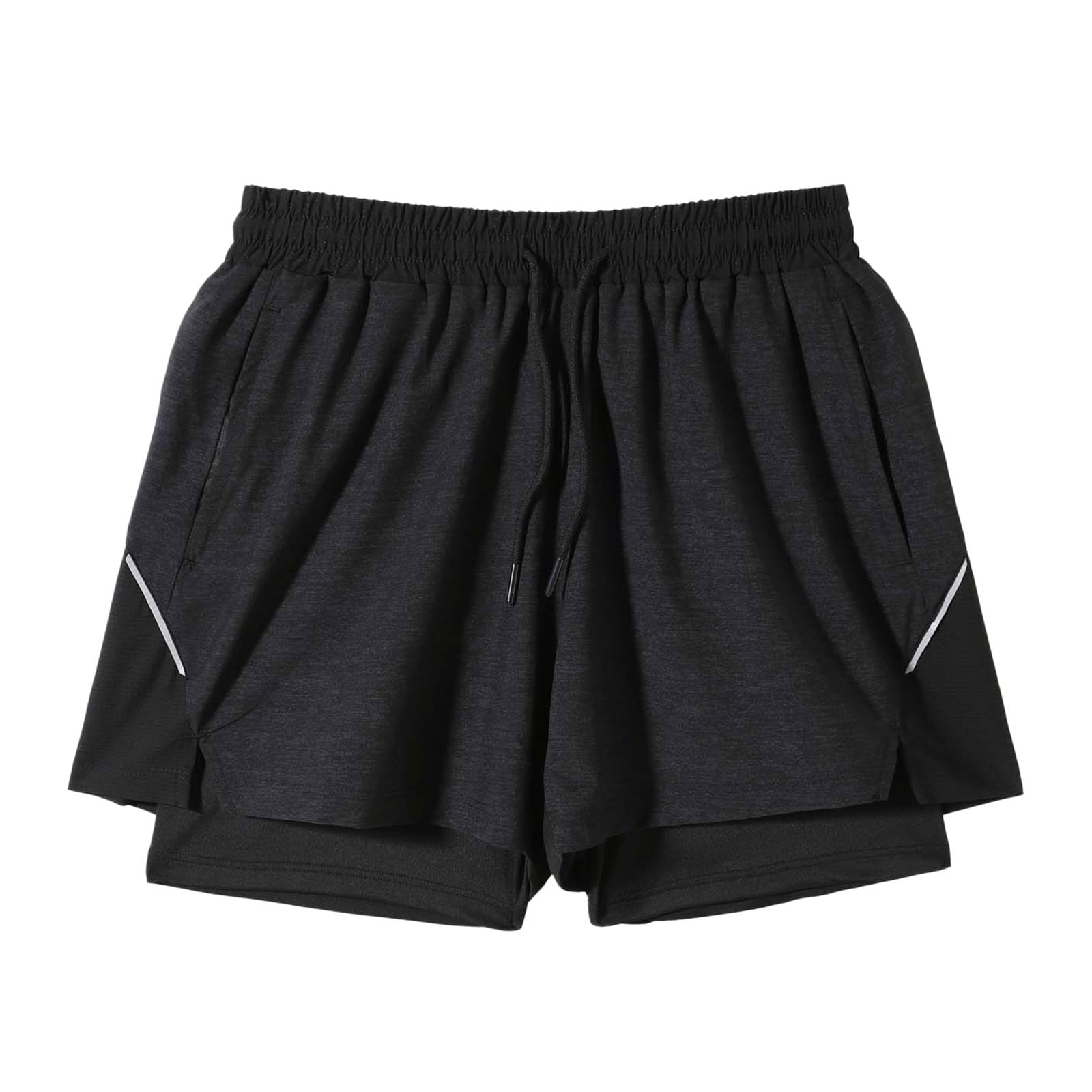 Men's 2 in 1 Athletic Shorts 7" Gym Running Workout Lightweight ...